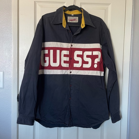Guess | Tops | Vintage Guess Mens Unisex Button Down | Poshmark